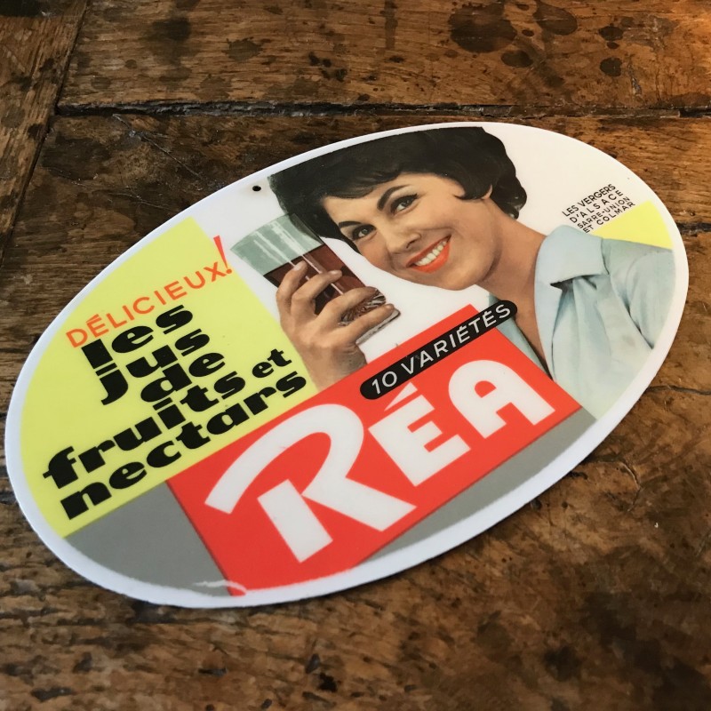 Plastique pub. "Jus de fruits Réa"
